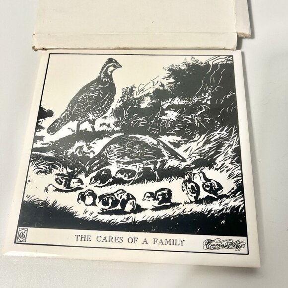 Currier & Ives | Accents | Currier And Ives Cares Of A Family 6x6 Black ...